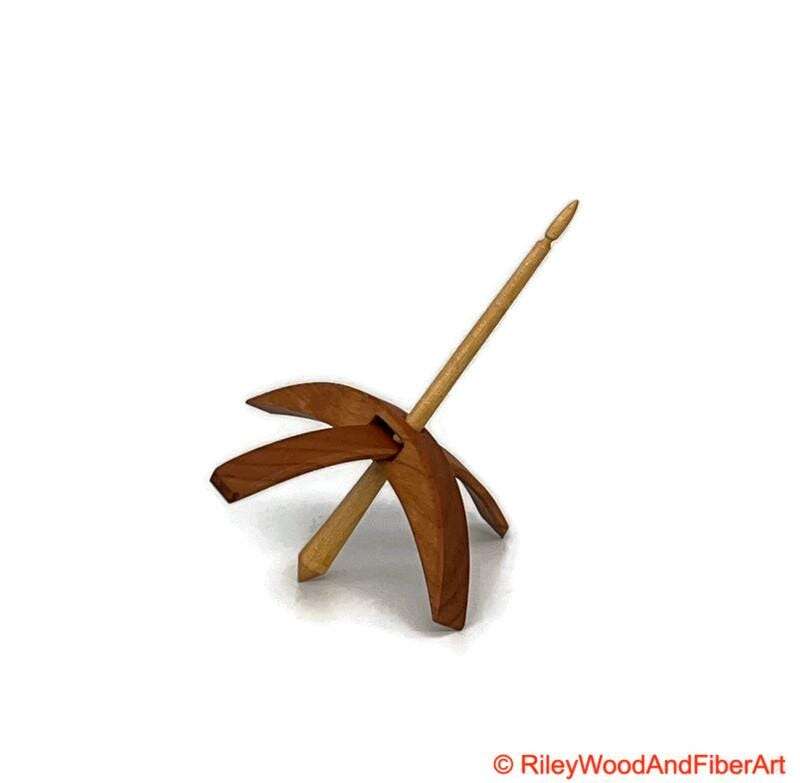 Handmade Medium Turkish Spindle - Alder with Maple - Artisan Fiber ...